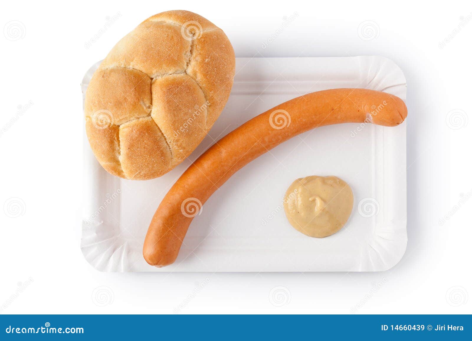 Wurst und Brot stockbild. Bild von hund, grillen, grill - 14660439