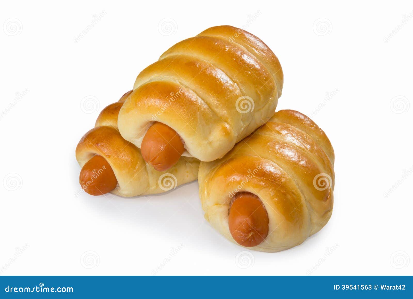 Wurstbrötchen lokalisiert stockbild. Bild von getrennt - 39541563