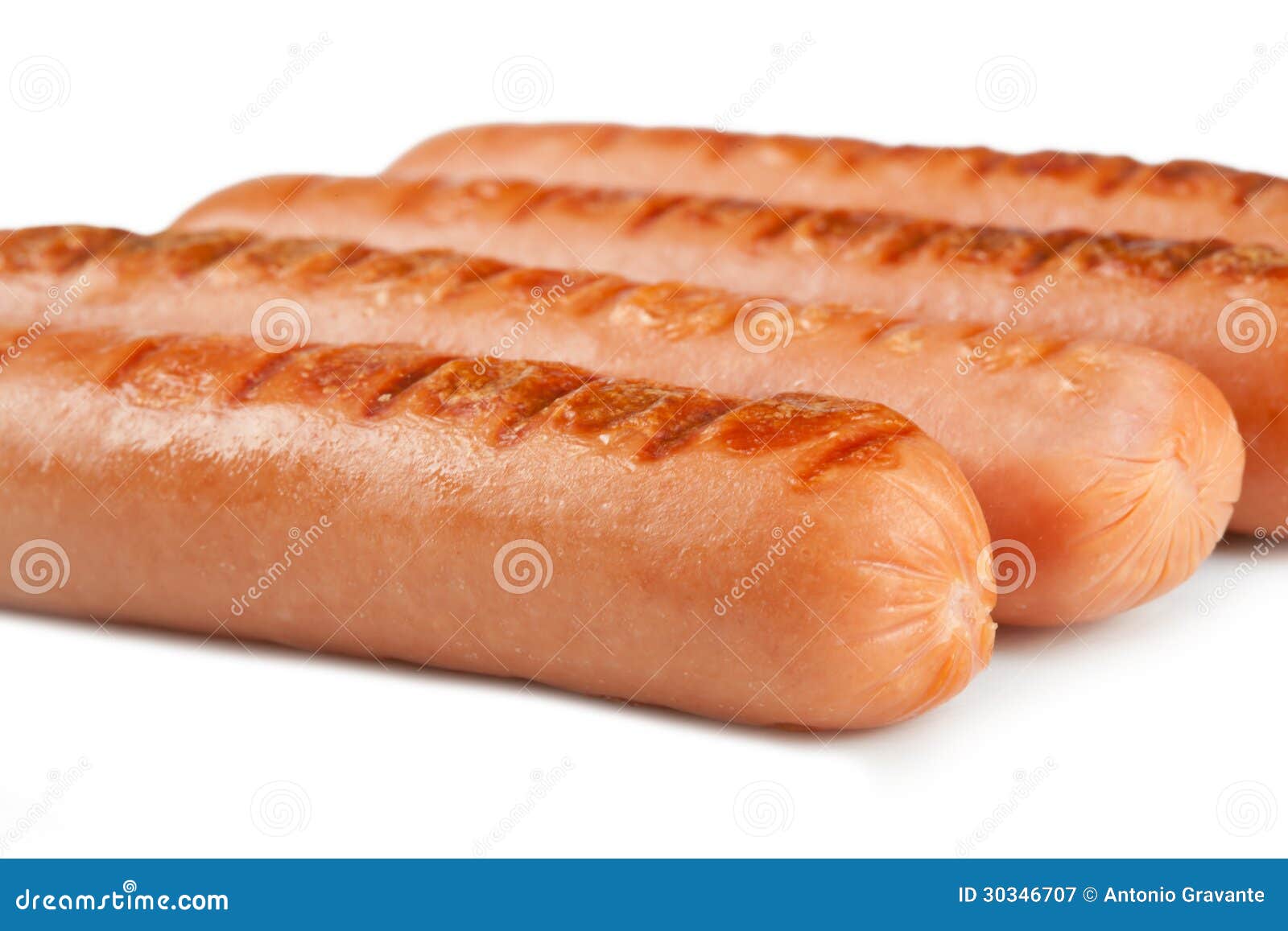 Wurstel on White Background Stock Image - Image of german, hotdog: 30346707