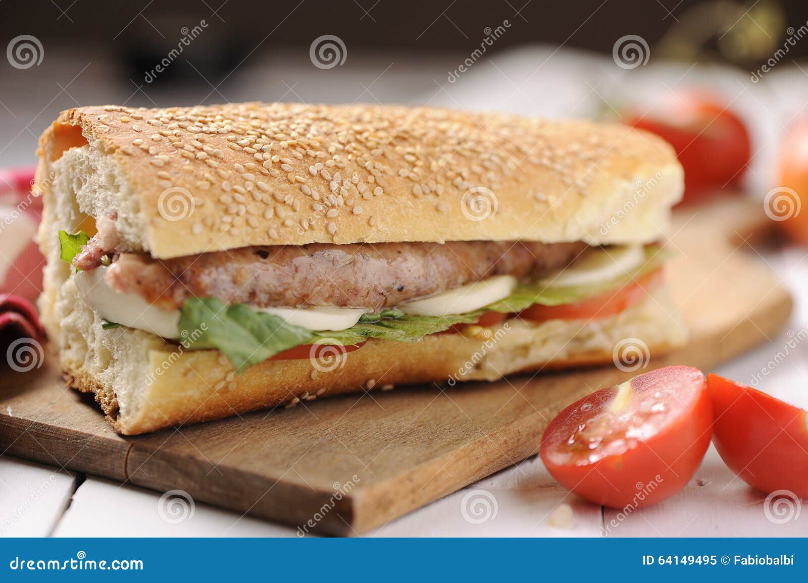 Wurstsandwich stockbild. Bild von würste, fleisch, rolle - 64149495