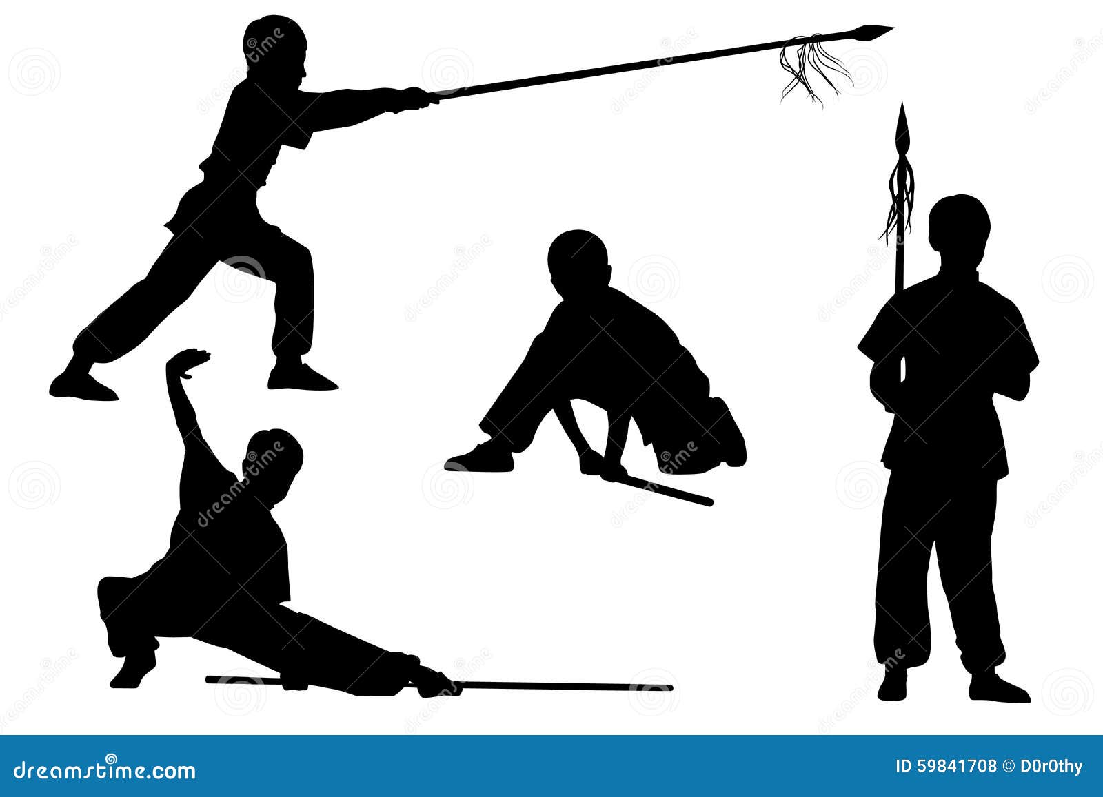 Wushu illustration de vecteur. Illustration du combatif - 59841708