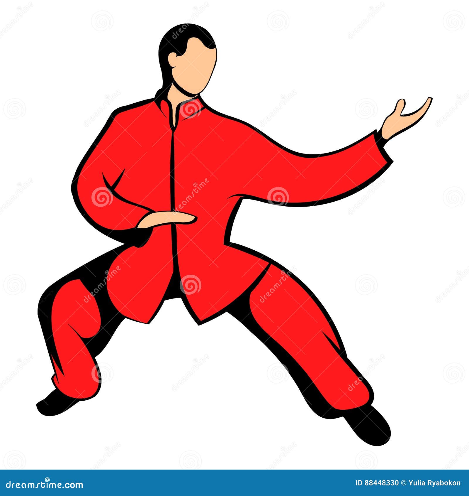 Cartoon Wushu Girl With Glaive Vector Illustration | CartoonDealer.com ...