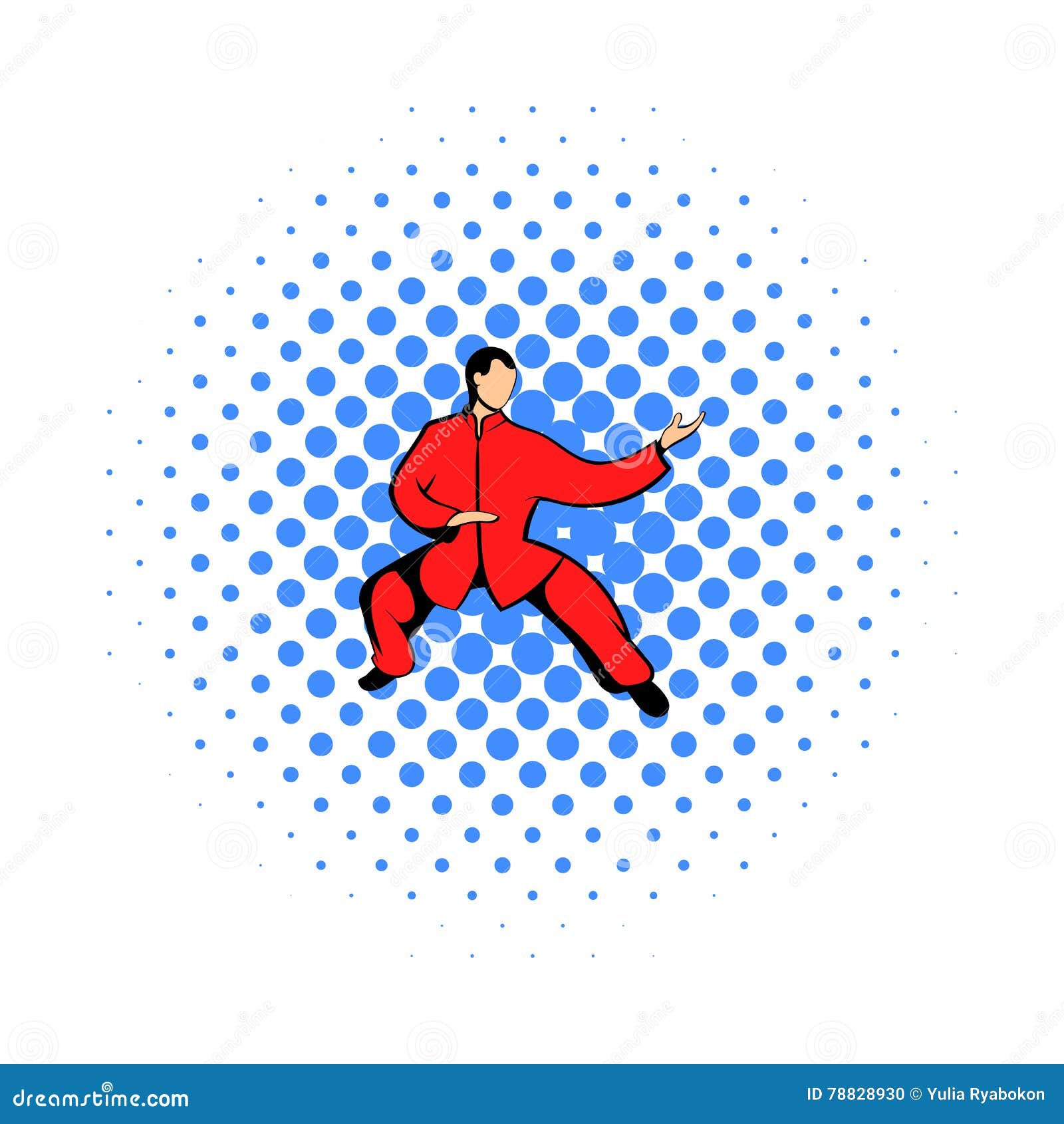 Wushu Fighter Icon Cartoon Vector Illustration | CartoonDealer.com ...
