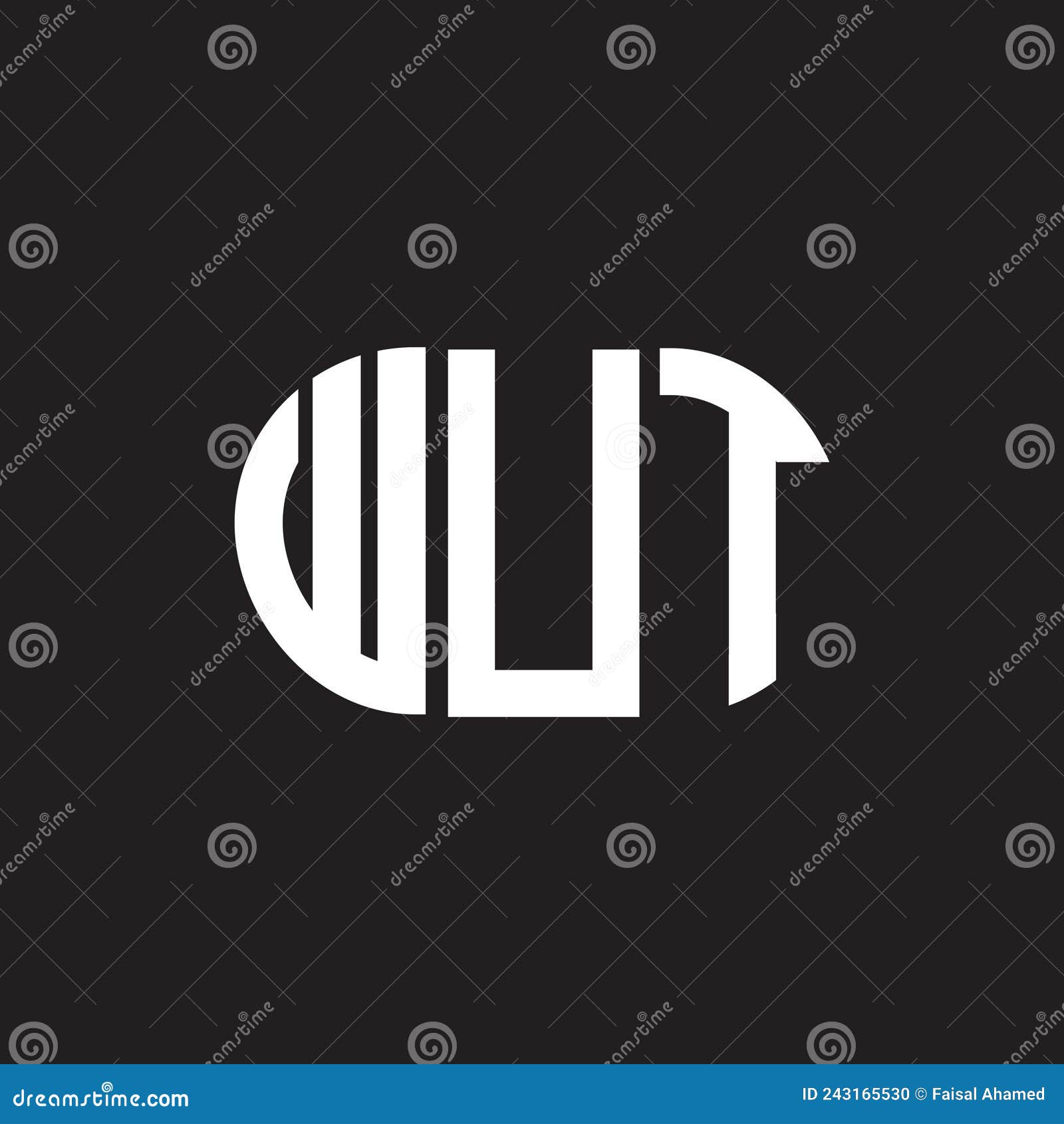 WUT Letter Logo Design. WUT Monogram Initials Letter Logo Concept Stock ...