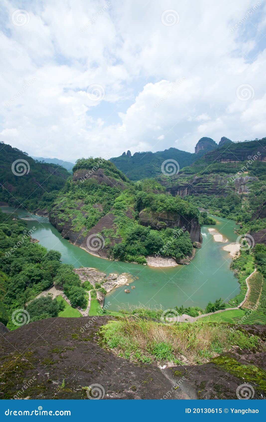 Wuyi mountain landscape stock image. Image of cloud, green - 20130615