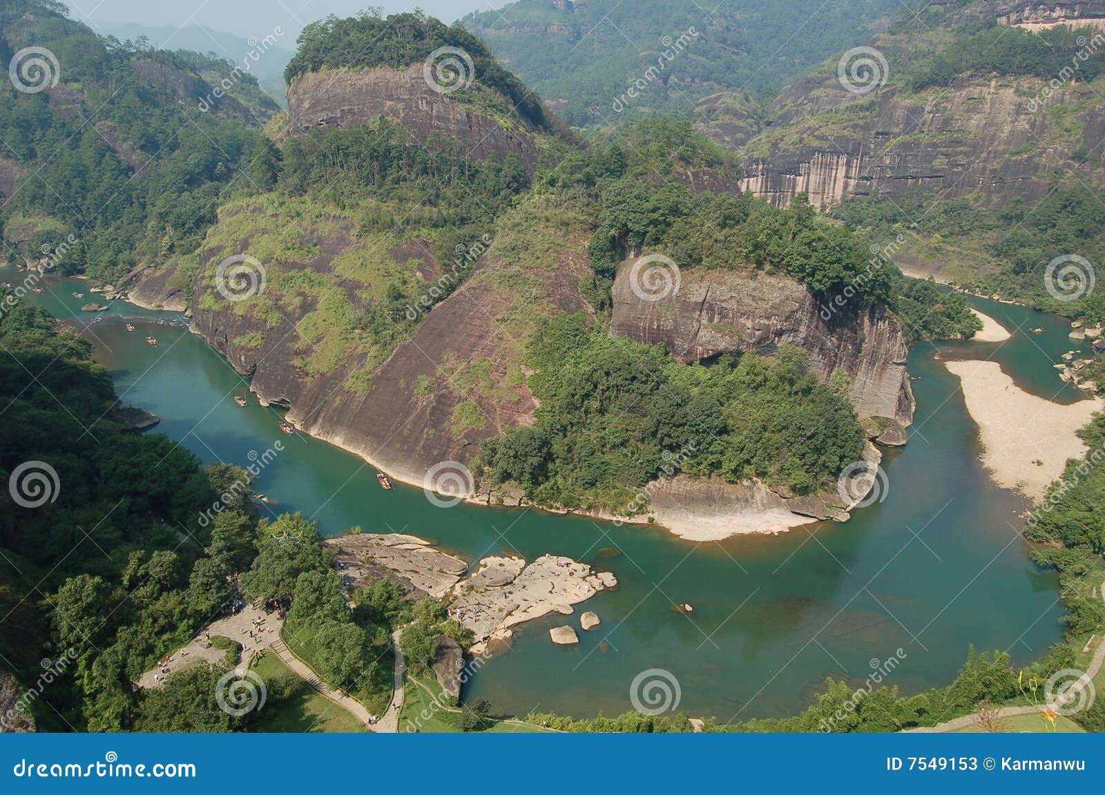 WuYiShan mountain stock image. Image of river, asia, tree - 7549153