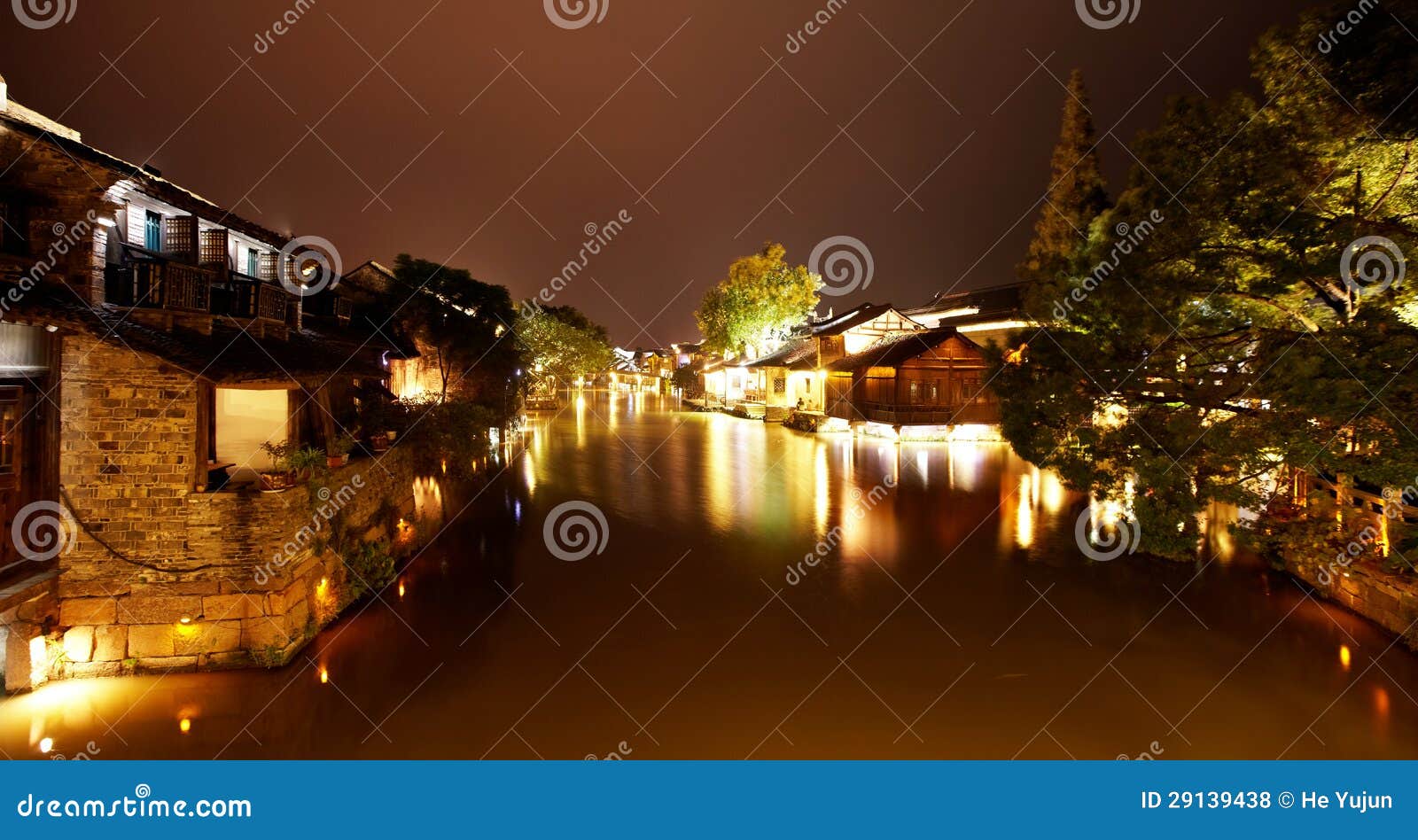 Wuzhen Town at Night stock photo. Image of tourist, china - 29139438