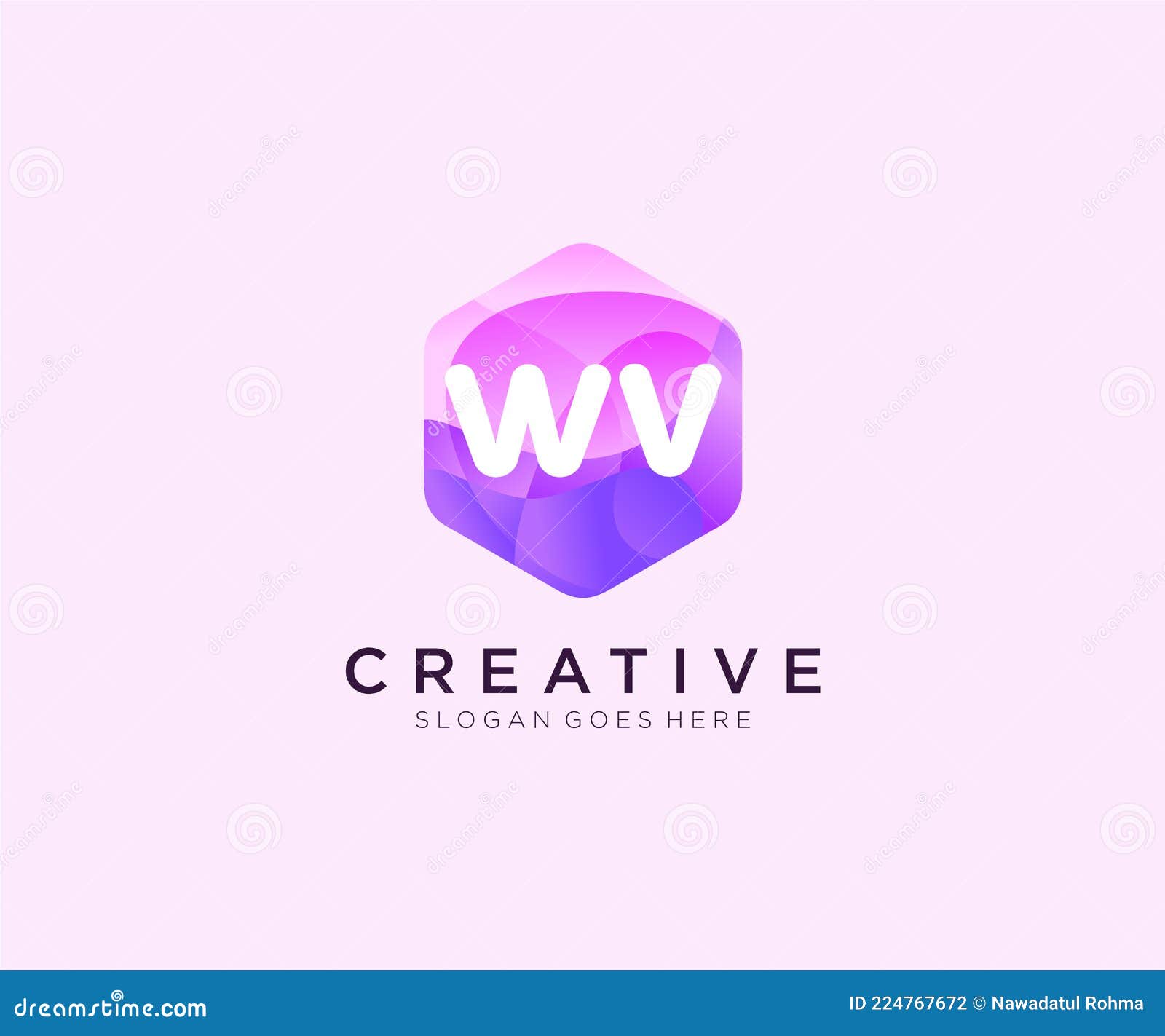WV Initial Logo with Colorful Hexagon Modern Business Alphabet Logo ...