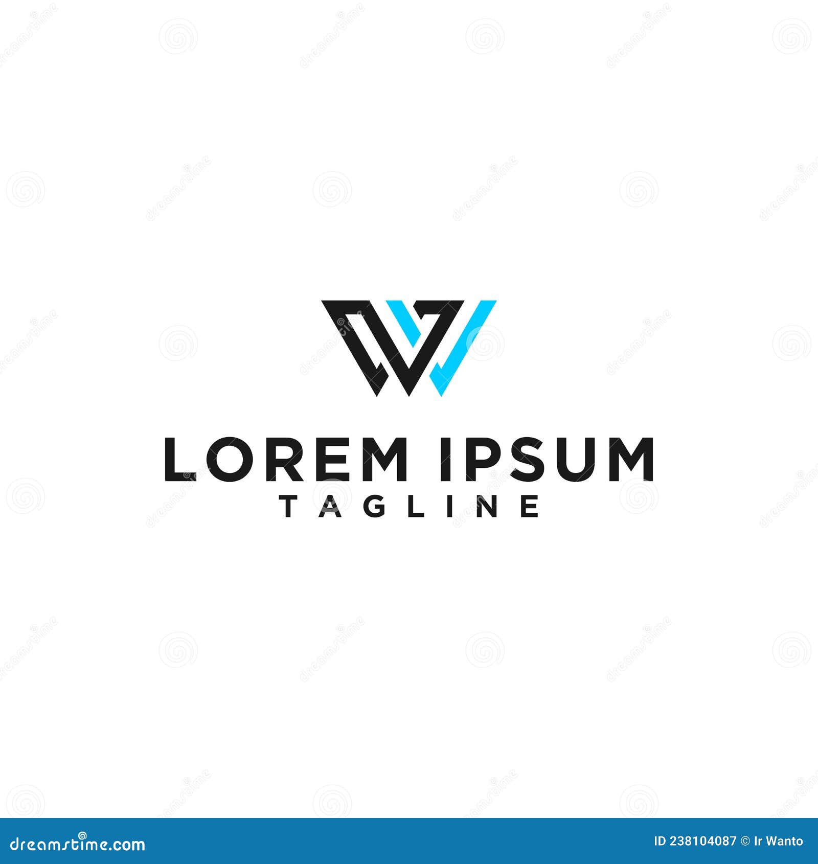 Wv or Vw Monogram Logo Design Stock Vector - Illustration of creative ...