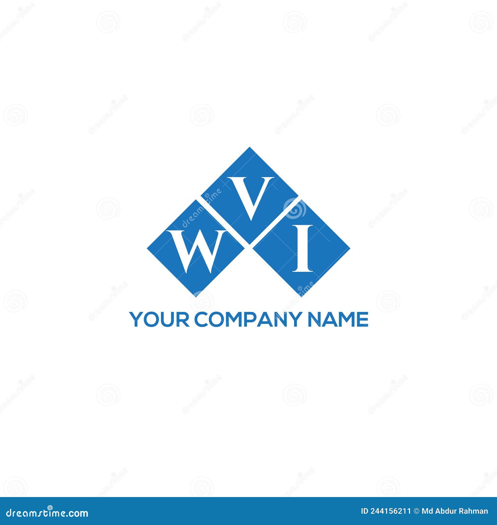 WVI Letter Logo Design on White Background. WVI Creative Initials ...