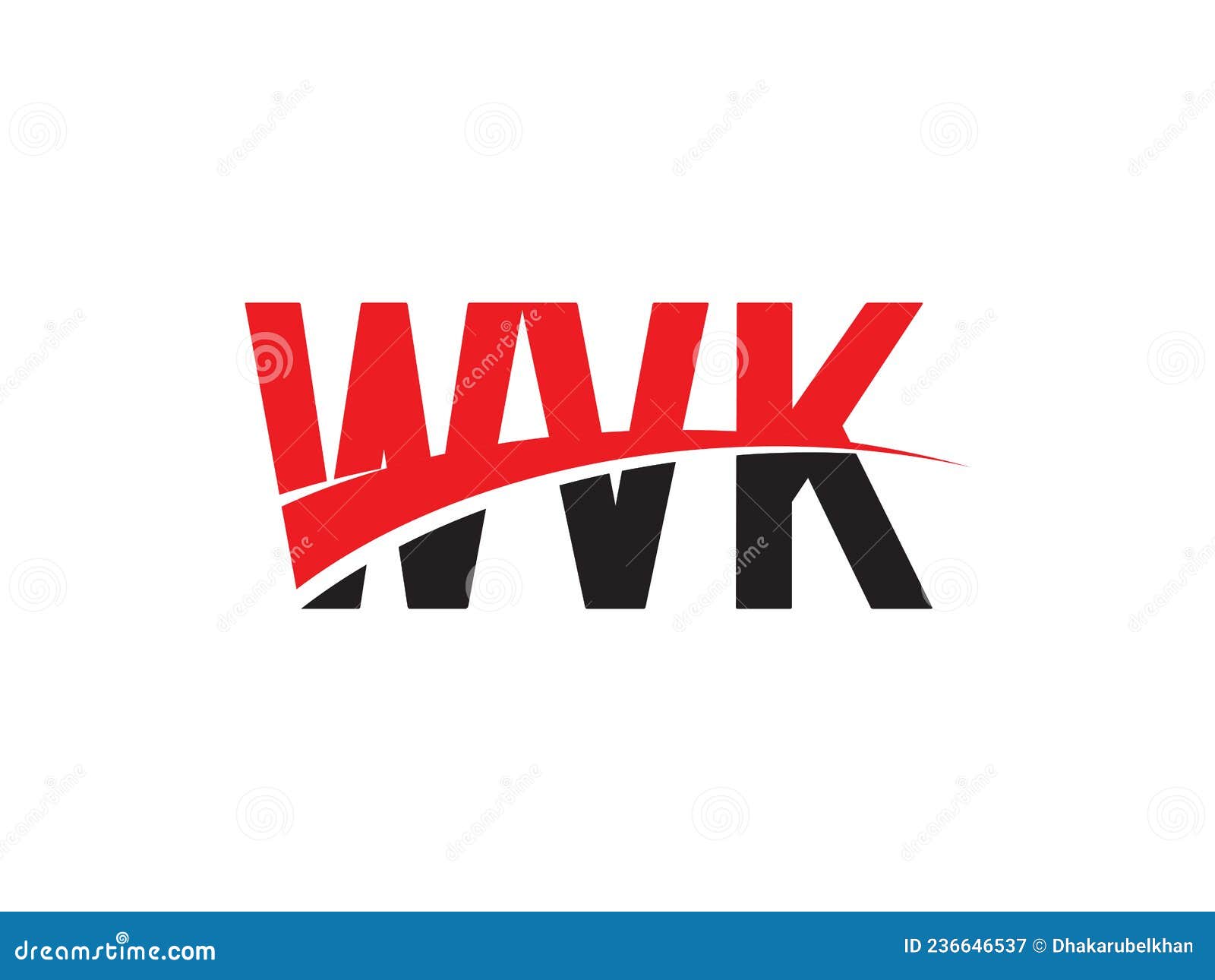 WVK Letter Initial Logo Design Vector Illustration Stock Vector ...
