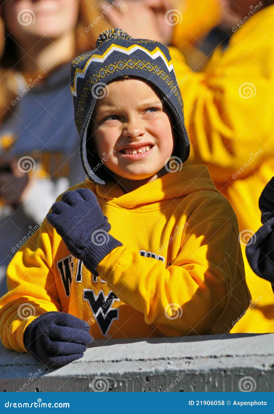 WVU fan in the stands editorial stock photo. Image of happy - 21906058