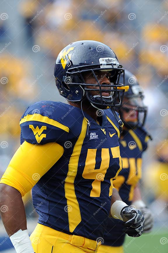WVU linebacker Doug Rigg editorial stock photo. Image of university ...