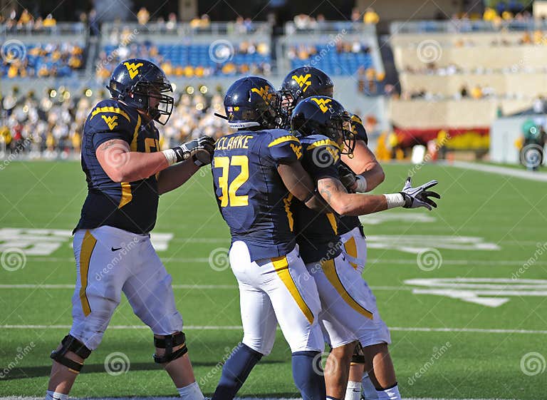 WVU Touchdown celebration editorial photo. Image of east - 21964996