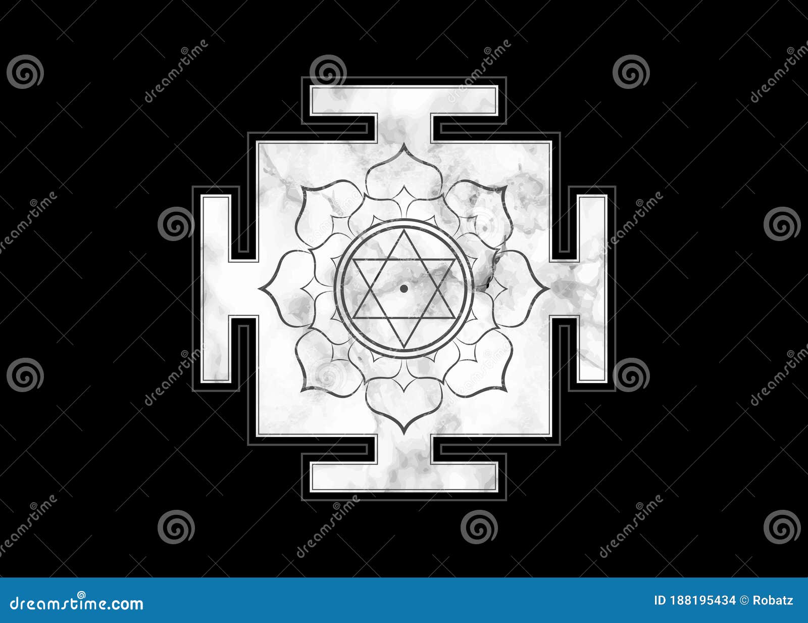 Sri Yantra Icon. Trendy Modern Flat Linear Vector Sri Yantra Icon On ...