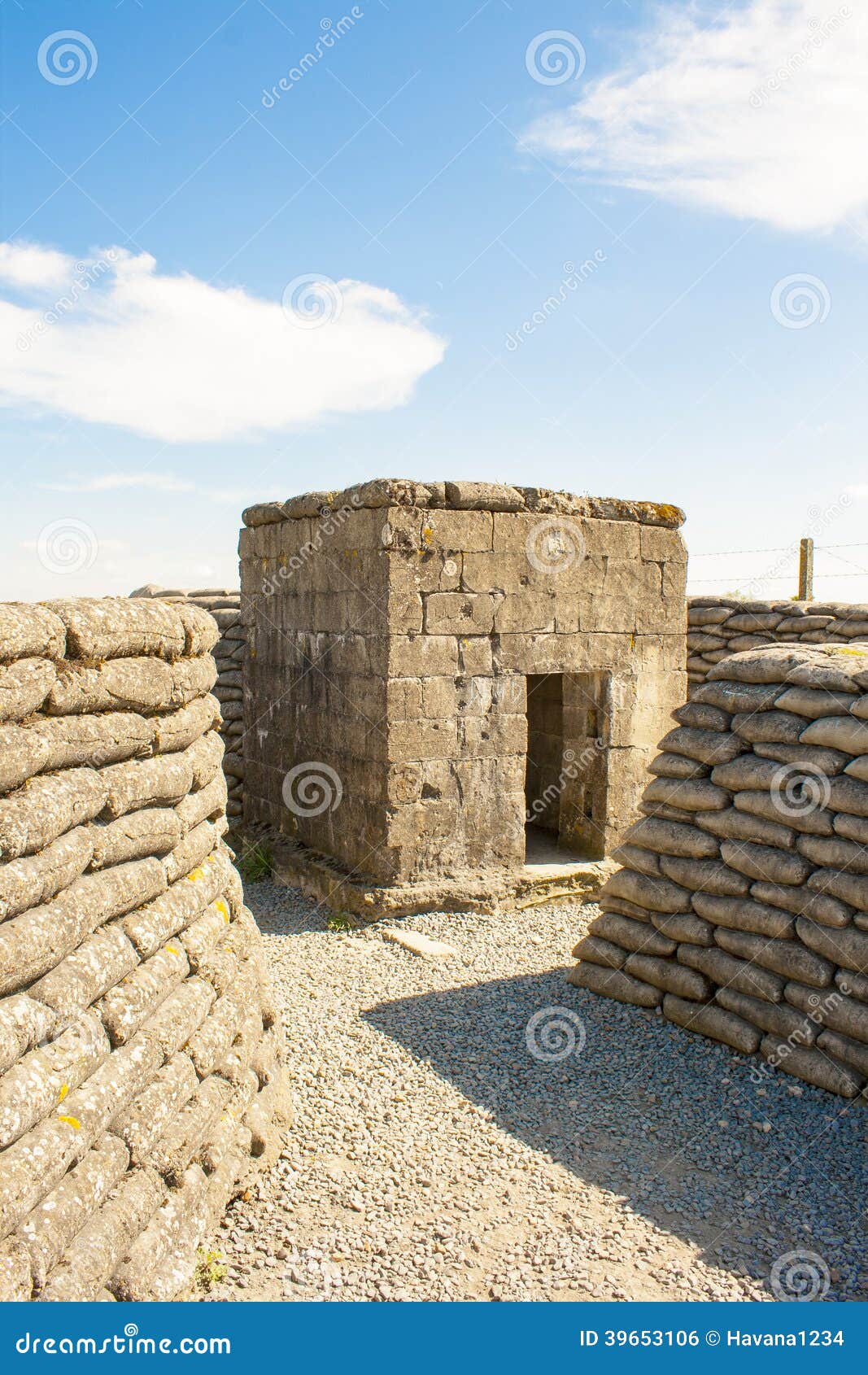 A WW1 Bunker in the Trench of Death Belgium World War. Stock Photo ...