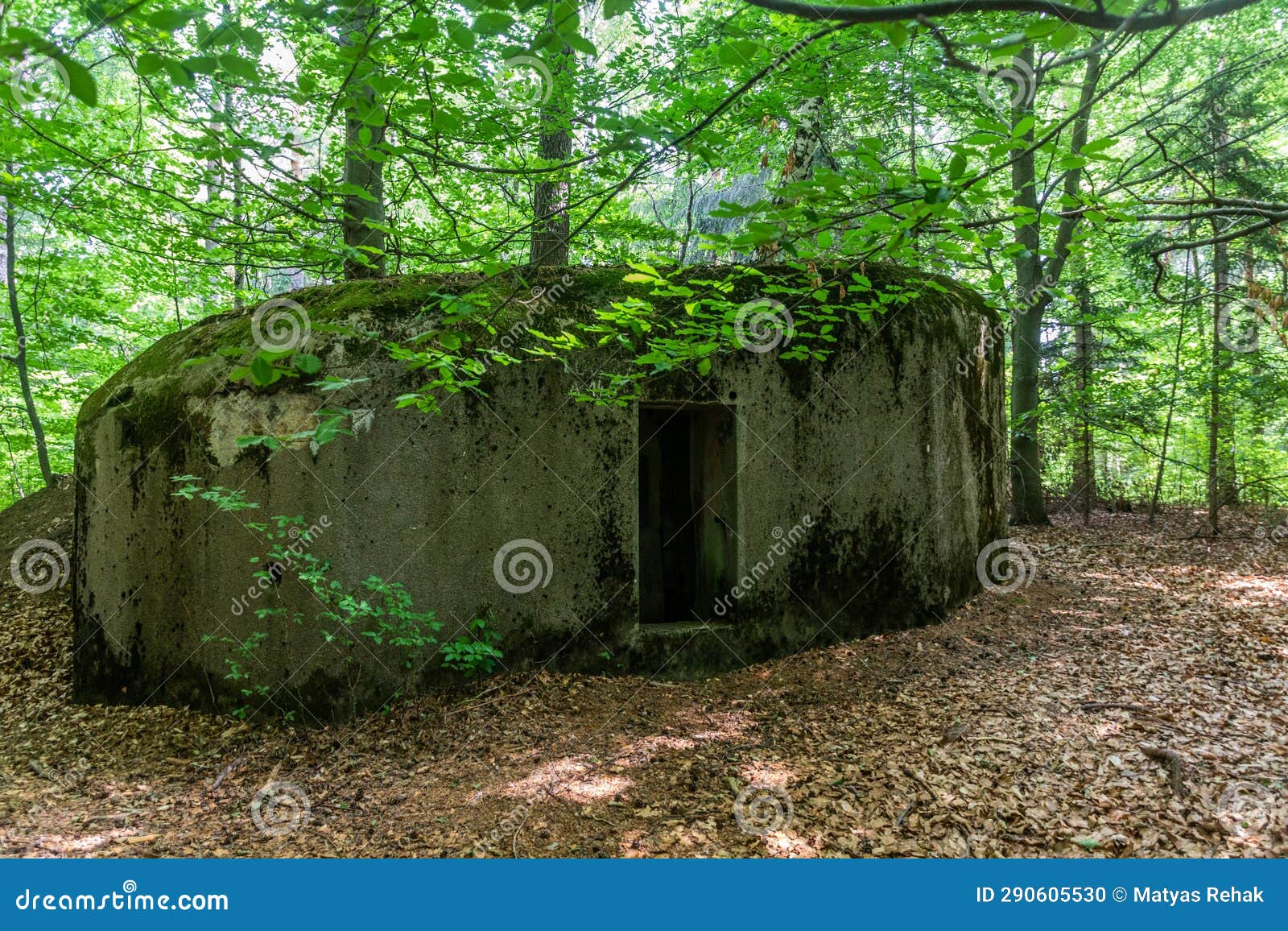 WW2 Era Concrete Pillbox in the Czech Republ Stock Photo - Image of ...
