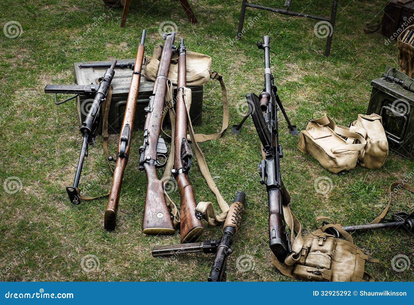 Ww2 guns stock photo. Image of vintage, force, machine - 32925292
