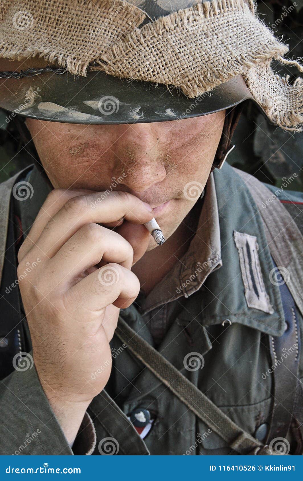 WW2 Historical Soldier German Smoking Cigarette Editorial Photo - Image ...