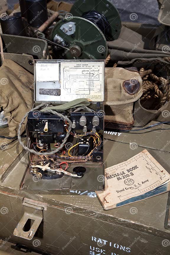 WW II Morse Code Machine - Vertical Stock Image - Image of military ...