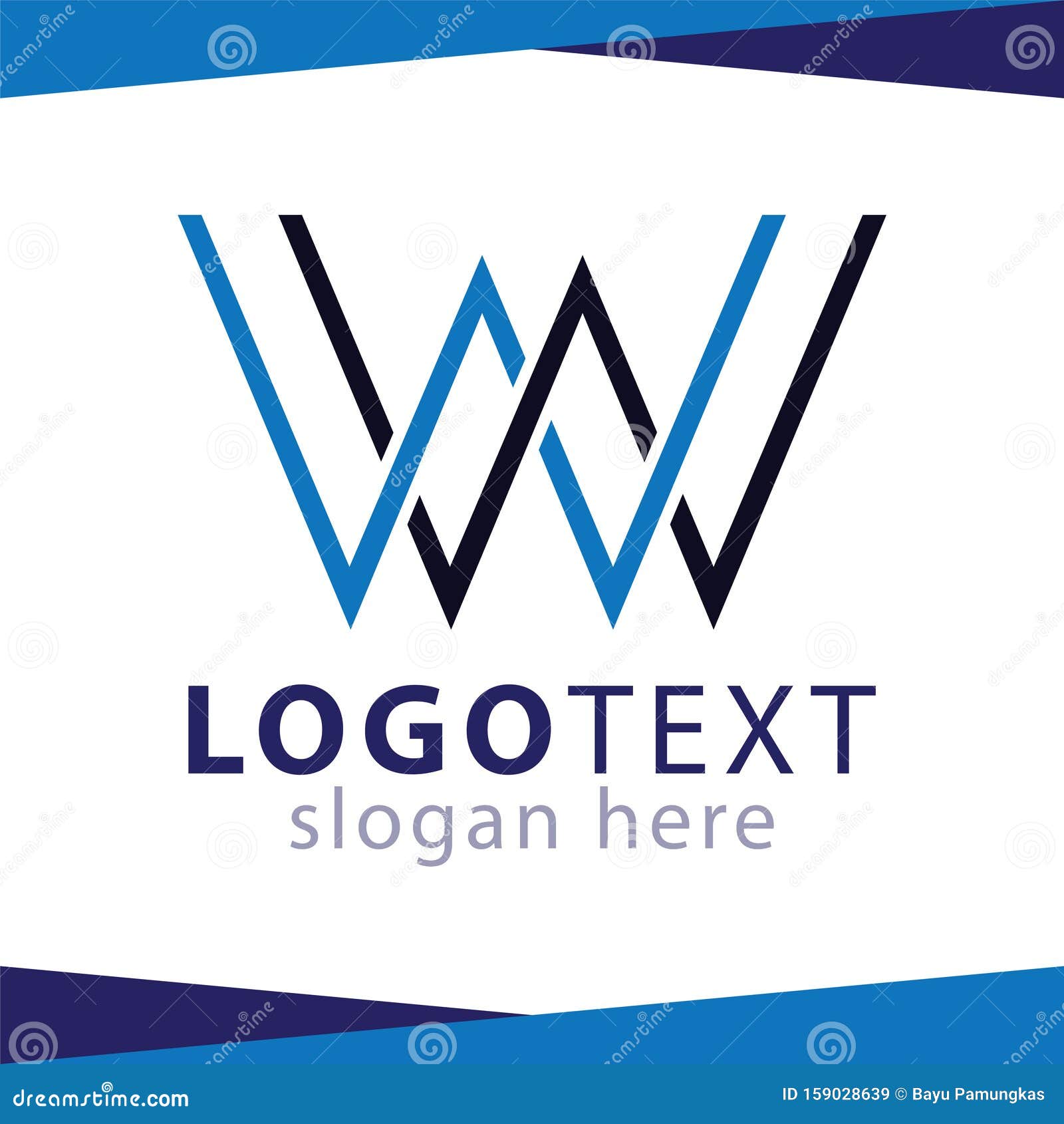 WW Letter Line Logo Element Stock Vector - Illustration of element ...