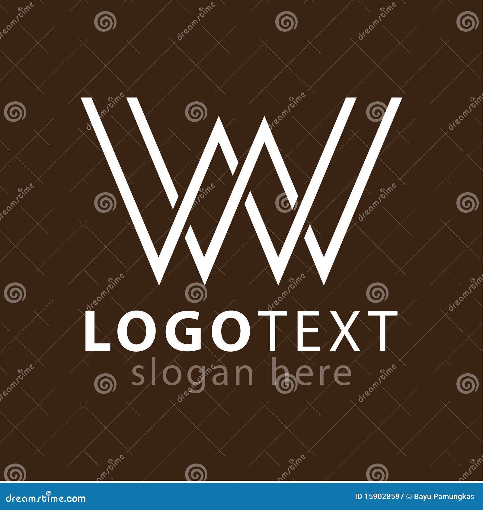 WW Letter Line Logo Element Stock Vector - Illustration of vintage ...