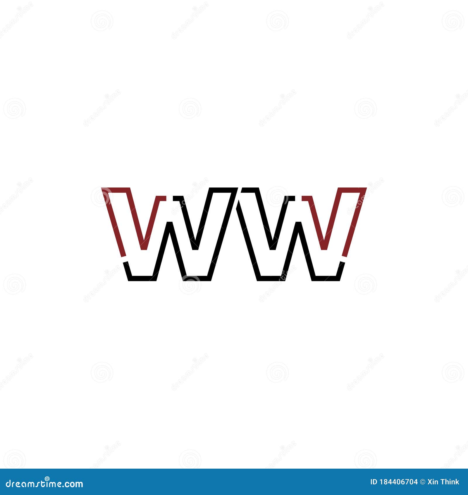 WW Letter Logo Icon Design Template Elements Stock Vector ...