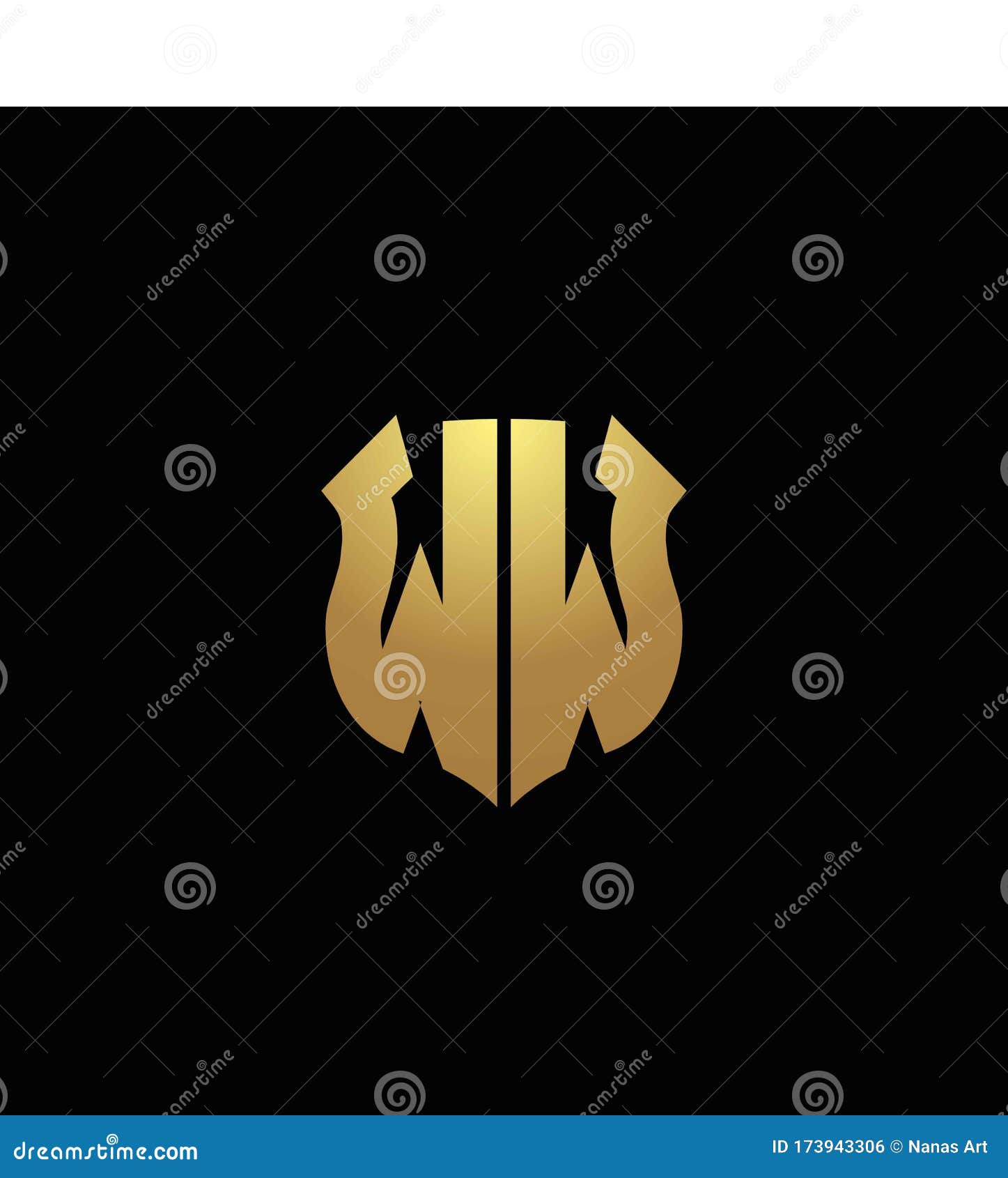 WW Logo Monogram with Gold Colors and Shield Shape Design Template ... WW Logo Monogram with Gold Colors and Shield Shape Design Template ...