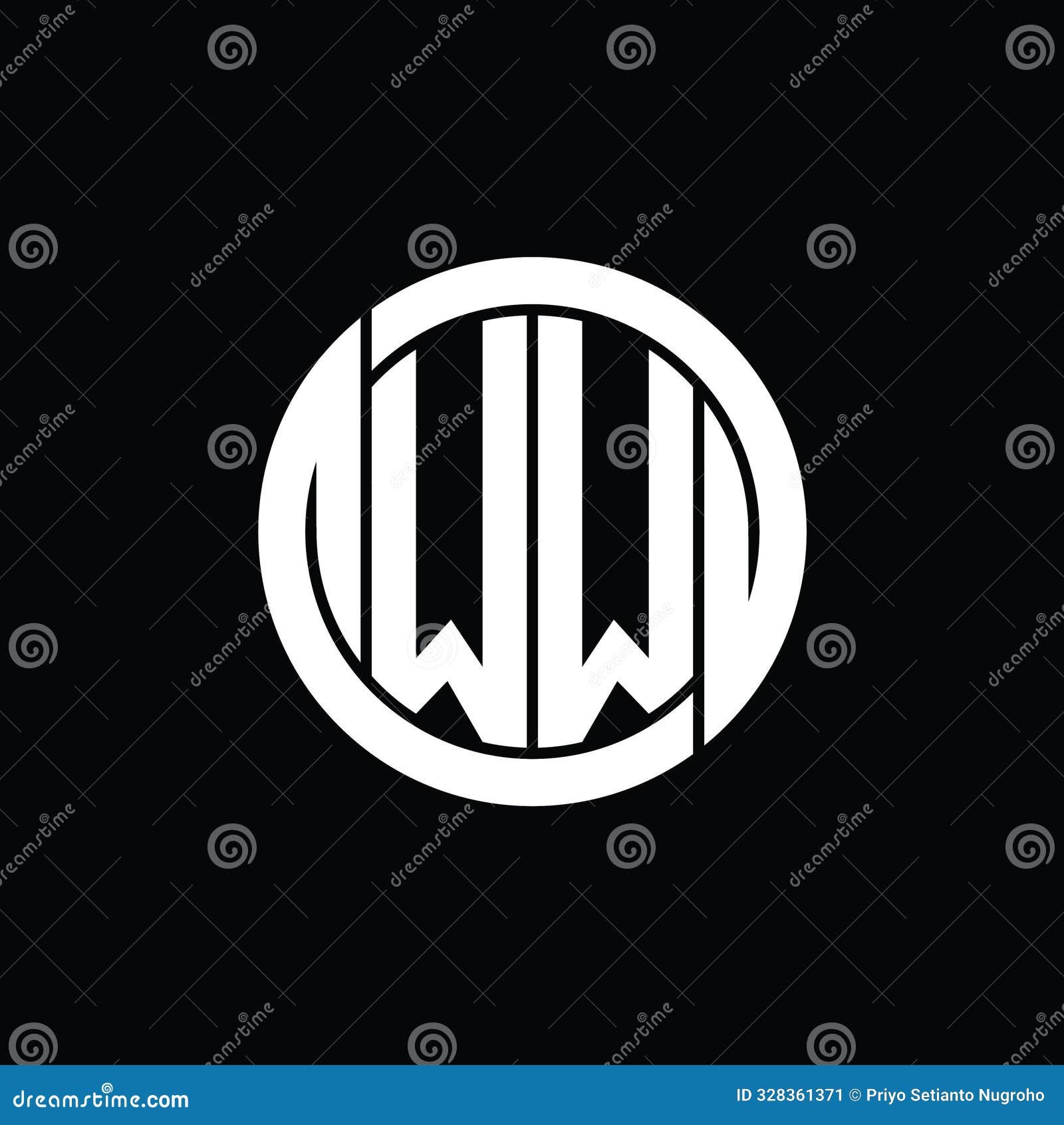WW Logo Monogram Shield Inside Circle Shape Vector Images Design ...