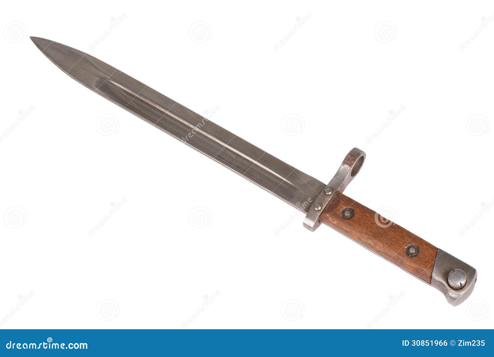 Ww1 Period Bayonet Isolated On White Background Stock Photo - Image of ...