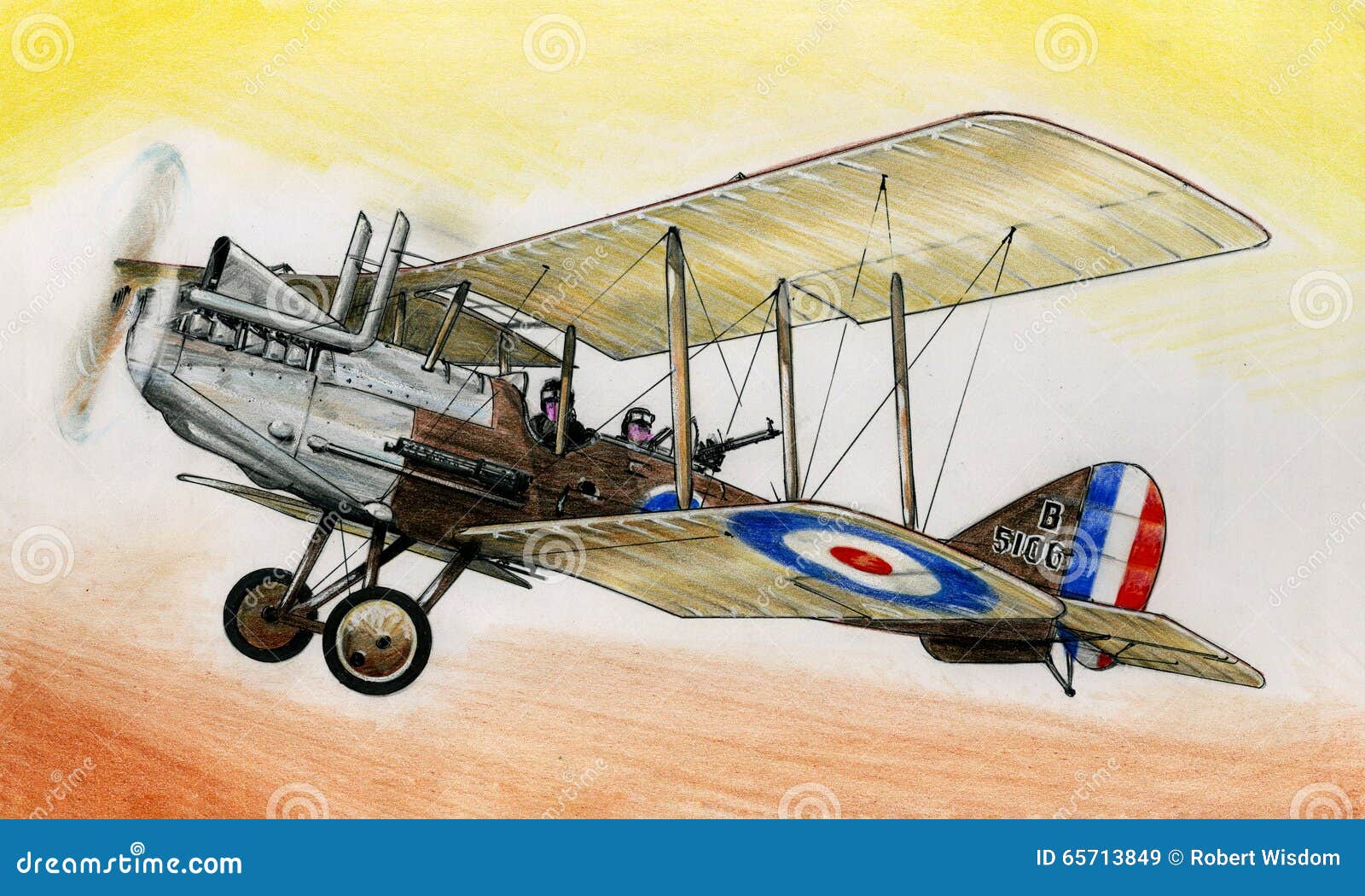 WW1 RE8 stock illustration. Illustration of historic - 65713849