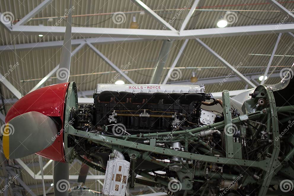 WW2 Rolls Royce in-line Liquid Cooled Engine Editorial Photography ...