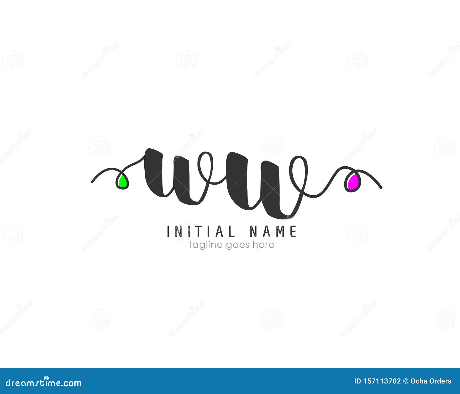 WW Signature Initial Logo Template Vector. Initial Signature Logo ...