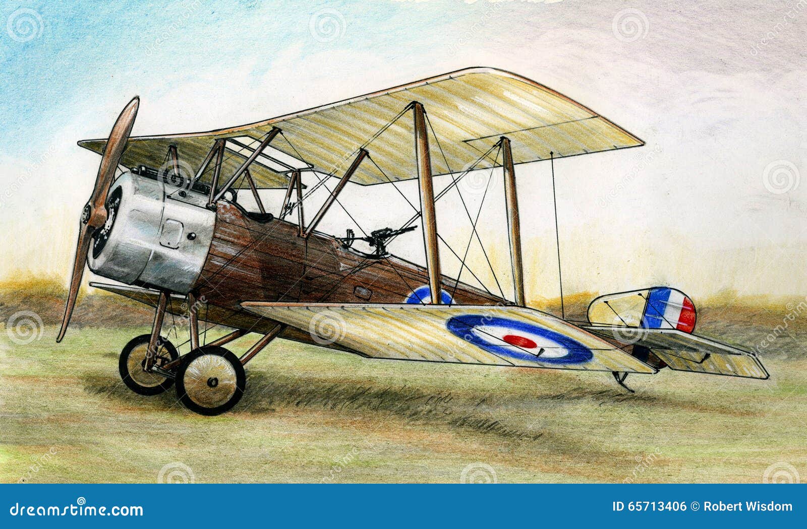 WW1 Sopwith 1 1/2 Strutter ilustração stock. Ilustração de grande ...