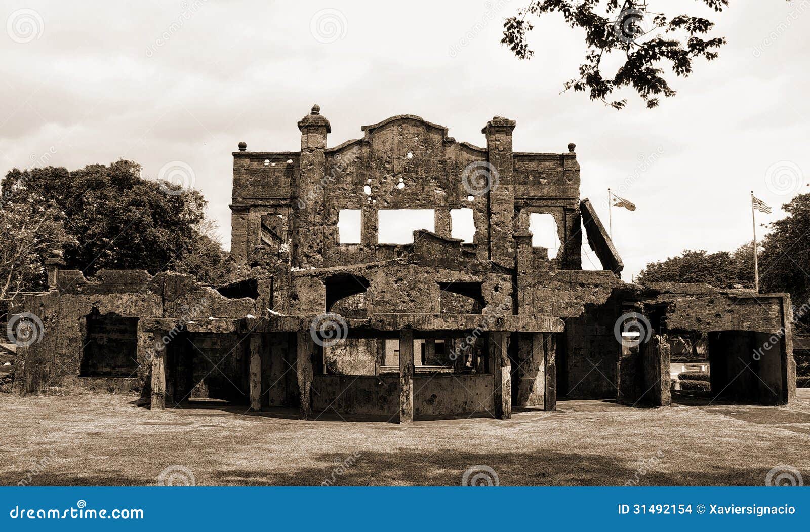 WW2 Theater Ruins stock photo. Image of destroyed, fight - 31492154