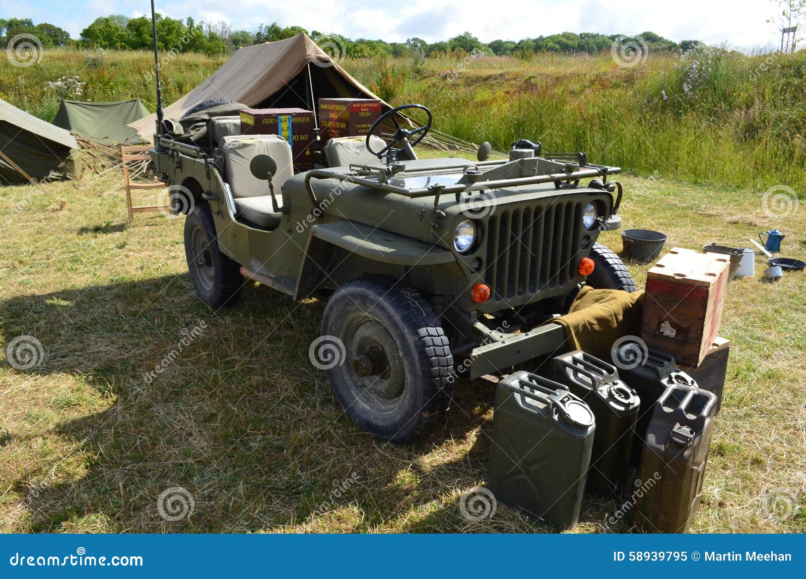 WW2 USA Military Jeep. editorial image. Image of outside - 58939795