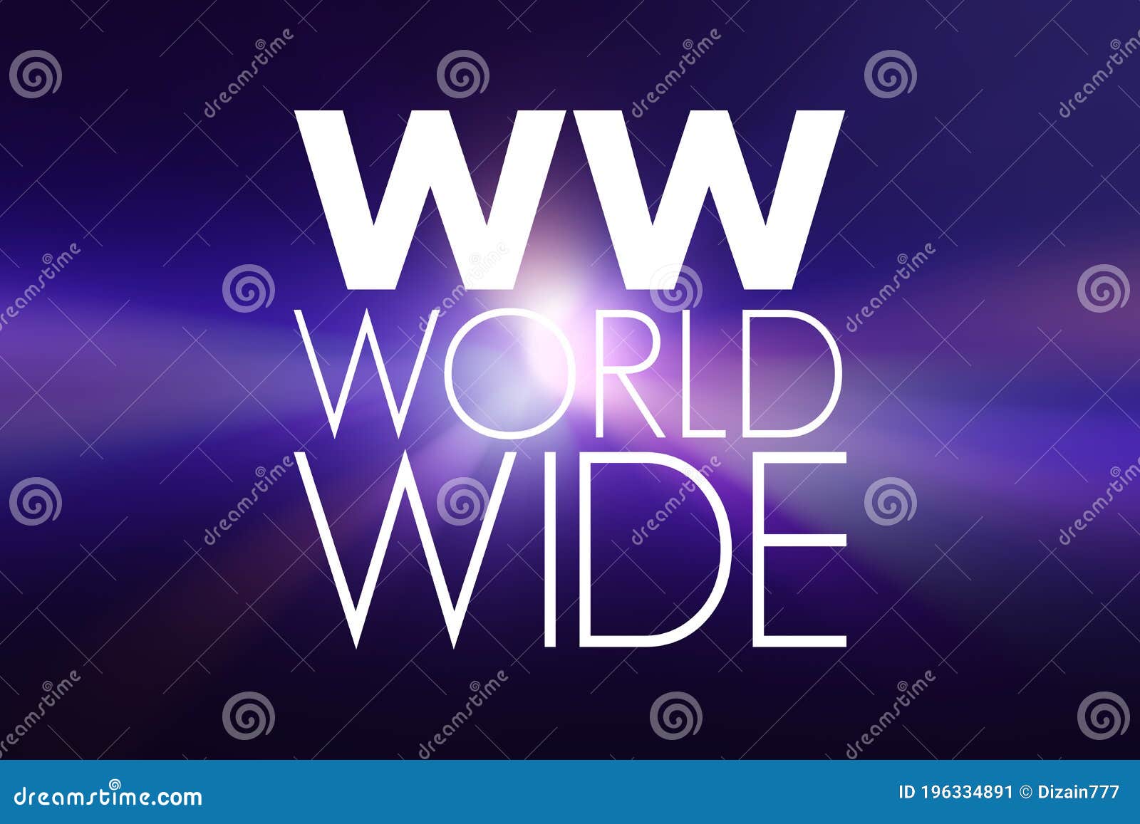 WW - World Wide Acronym, Business Concept Background Stock Illustration ...