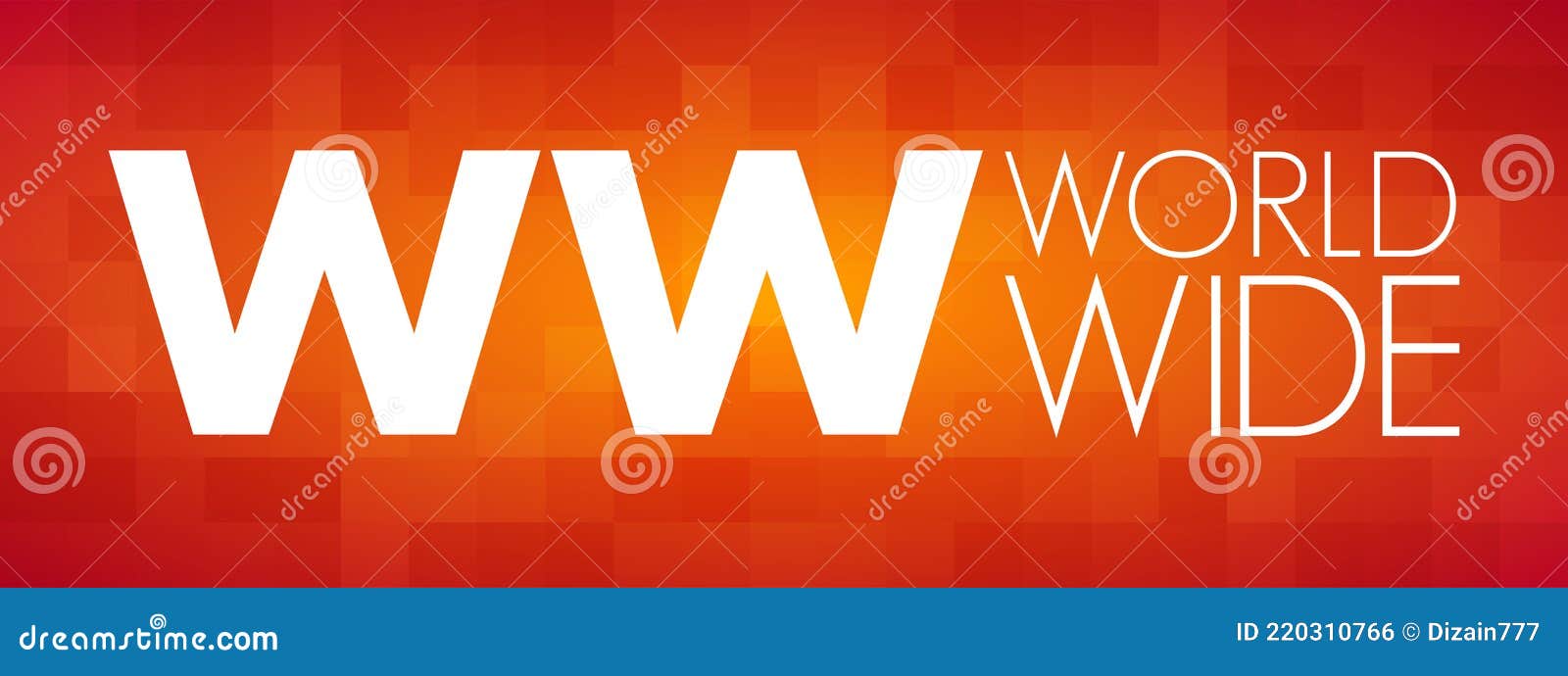 WW - World Wide Acronym, Business Concept Background Stock Illustration ...