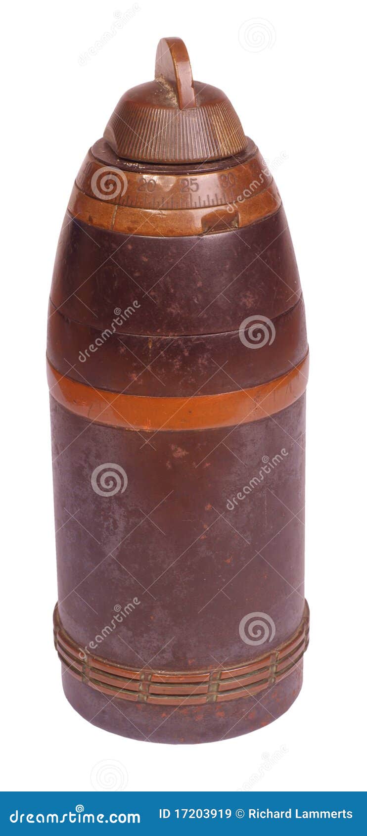 WW1 Bombshell, Isolated Against White Background Stock Image - Image of ...