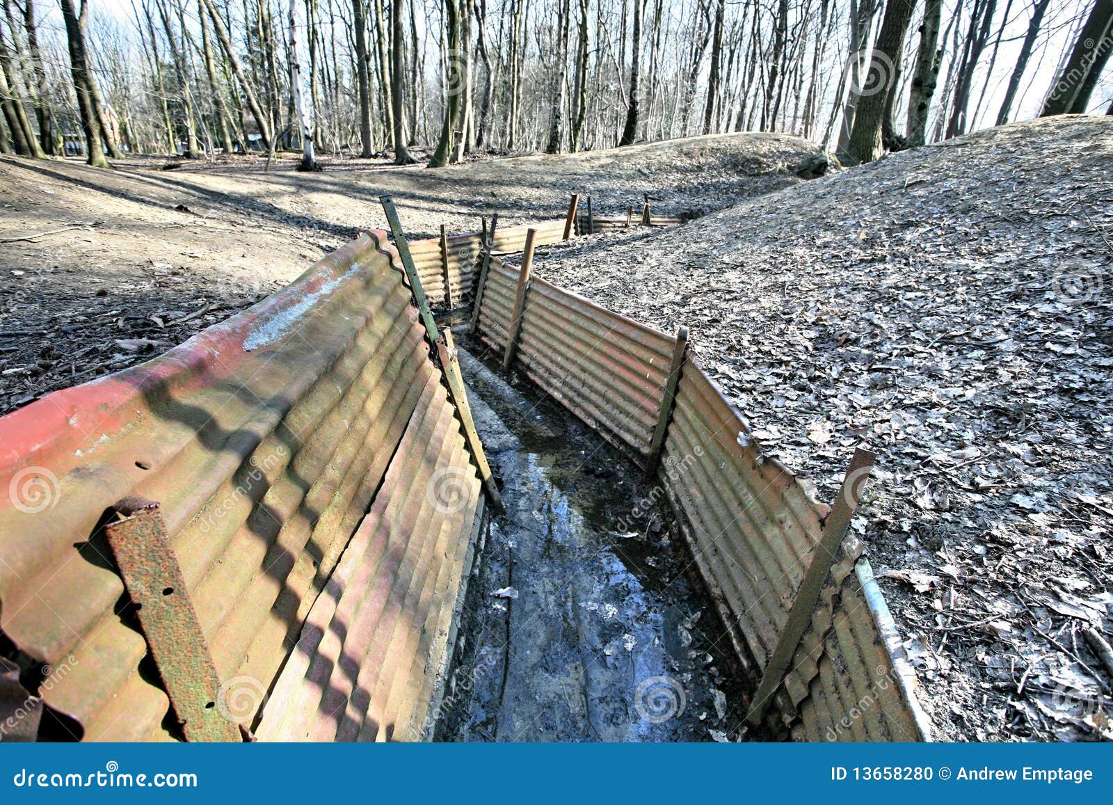 WW1 Trench at Sanctuary Wood Stock Photo - Image of somme, belgium ...