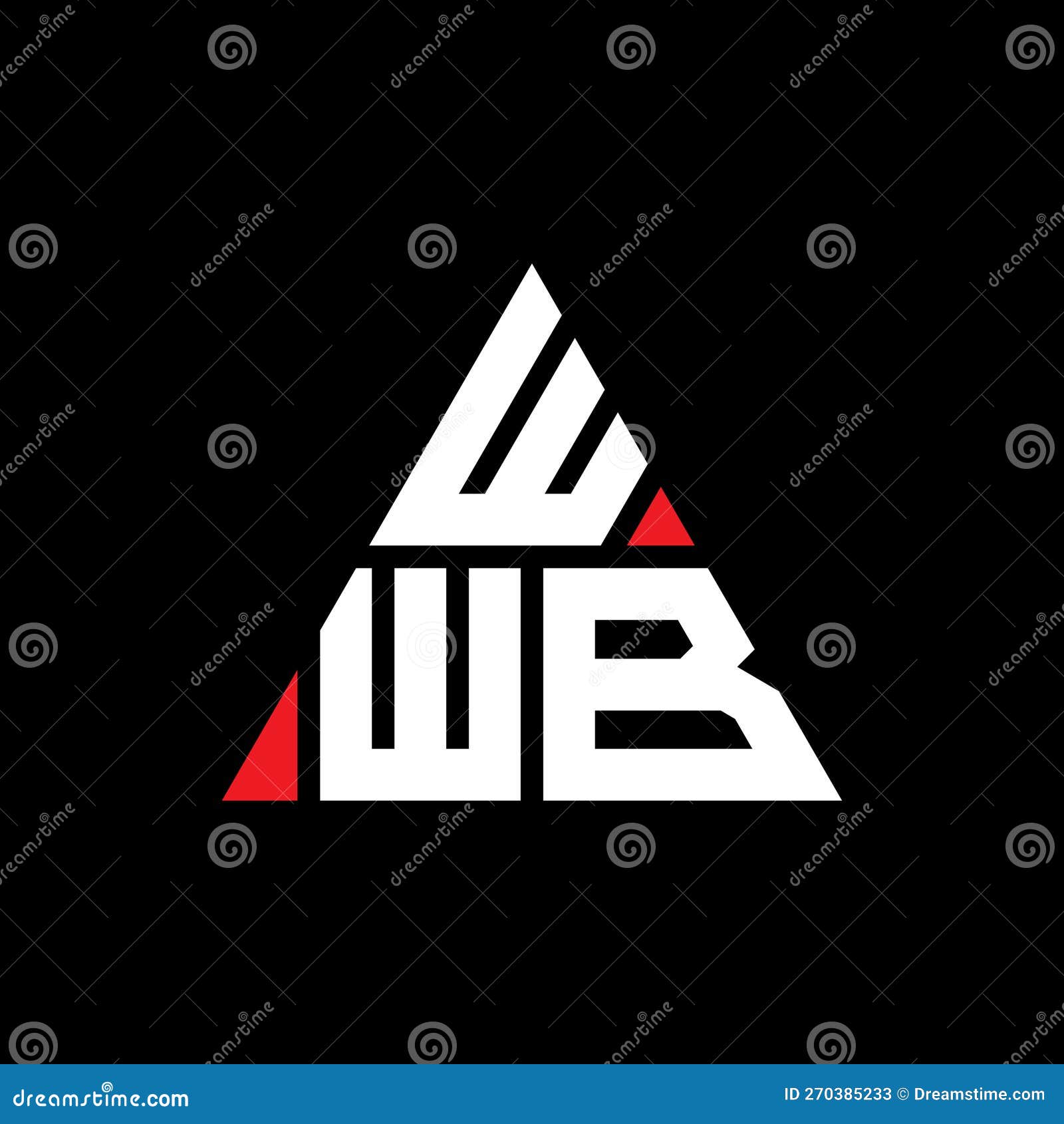 WWB Triangle Letter Logo Design with Triangle Shape. WWB Triangle Logo ...