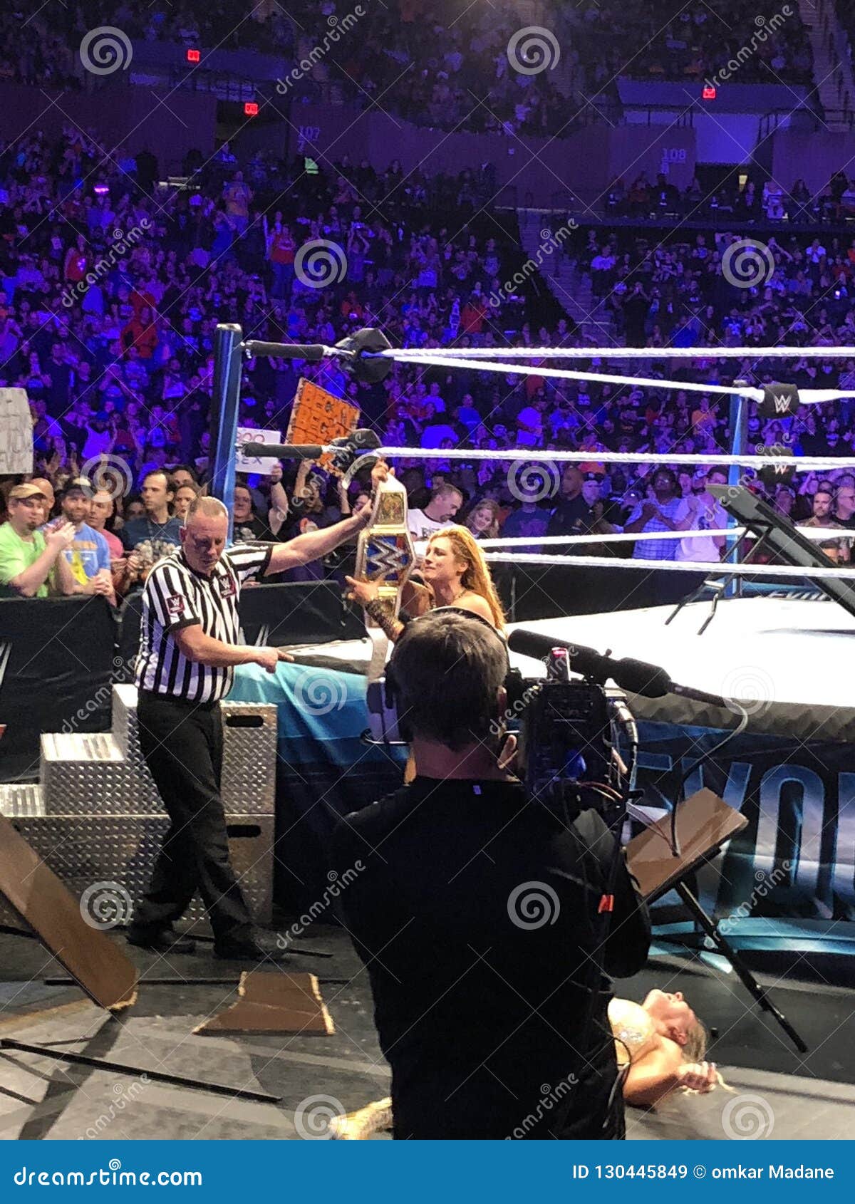 Wwe evaluation editorial stock image. Image of becky - 130445849