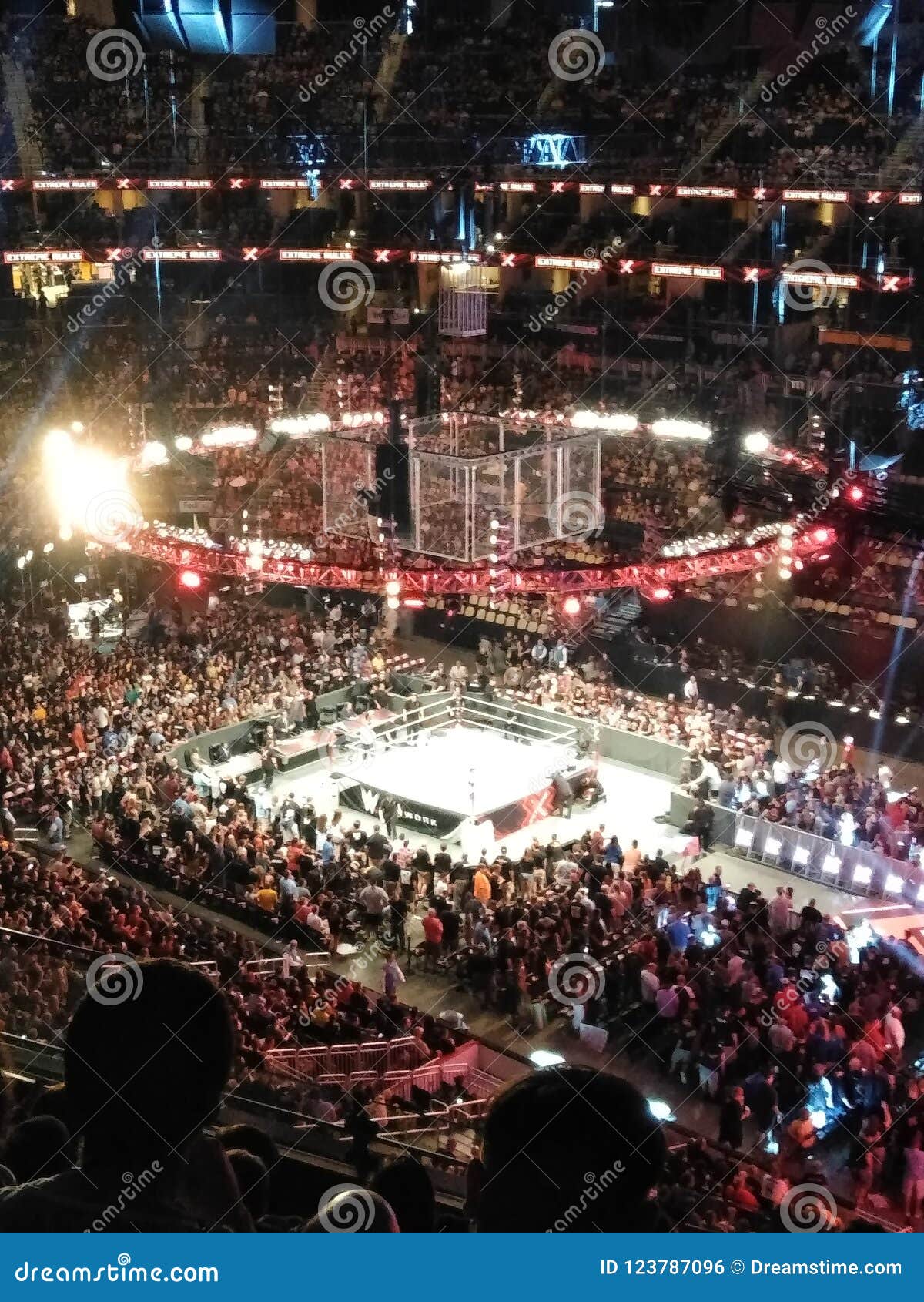 Wwe extreme rules editorial photo. Image of seating - 123787096