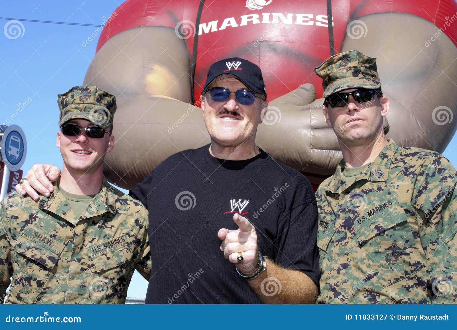 WWE Sgt. Slaughter and Two Marines Editorial Photography - Image of ...