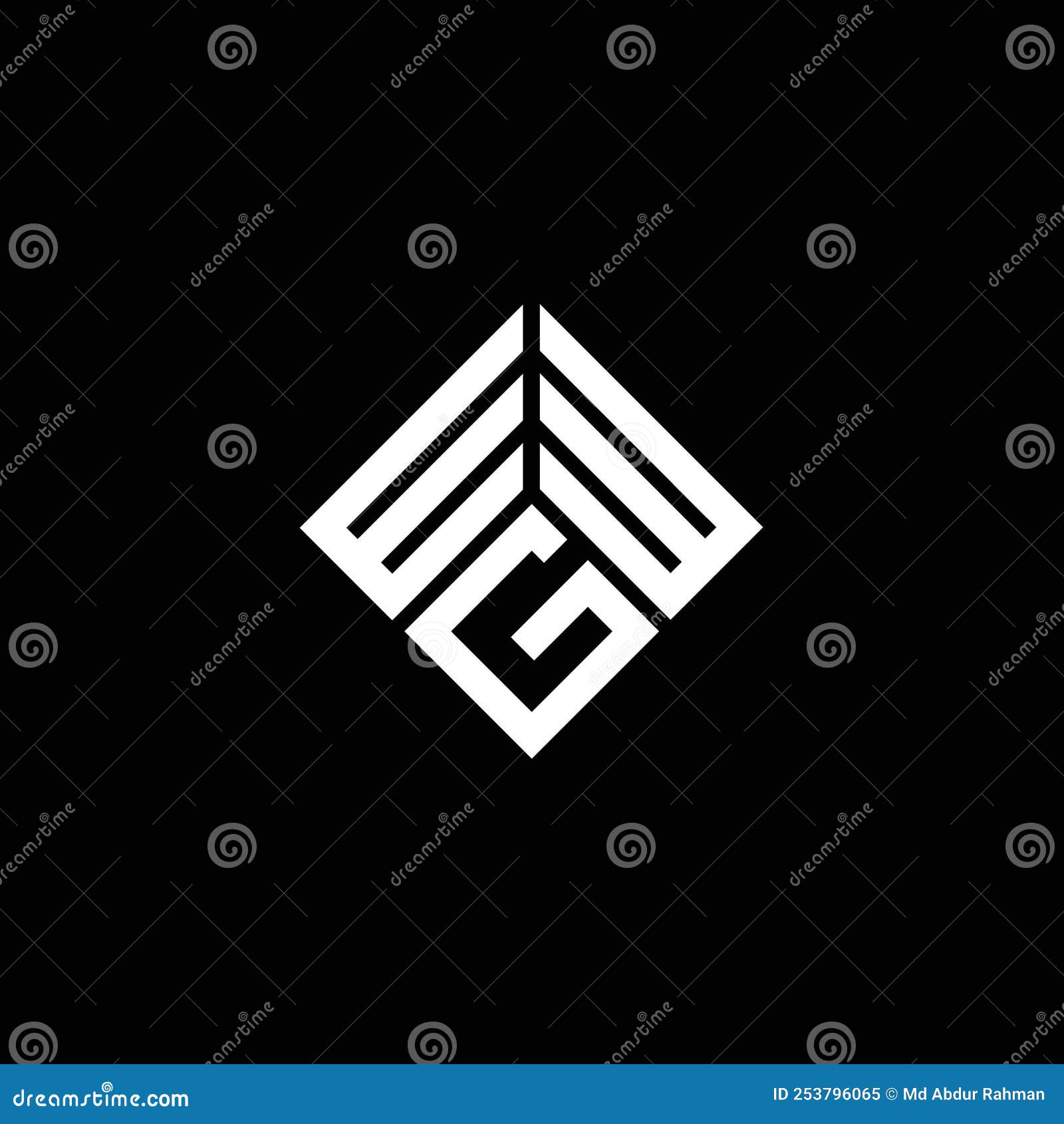 WWG Letter Logo Design on WHITE Background. WWG Creative Initials ...