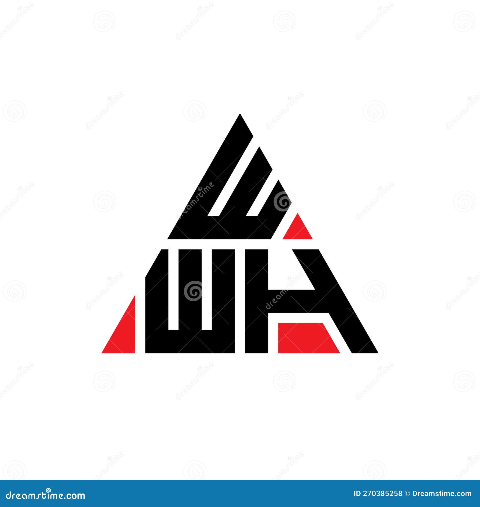 WWH Triangle Letter Logo Design with Triangle Shape. WWH Triangle Logo ...