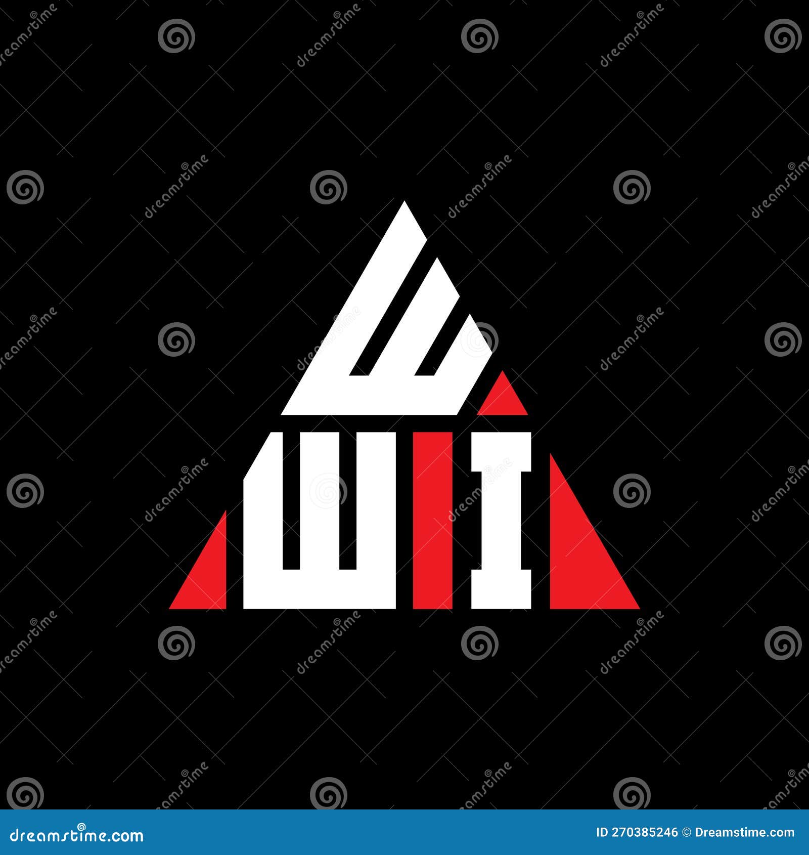 WWI Triangle Letter Logo Design with Triangle Shape. WWI Triangle Logo ...