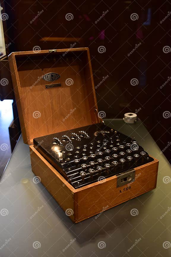 WWII German Enigma Encryption Machine Editorial Photography - Image of ...