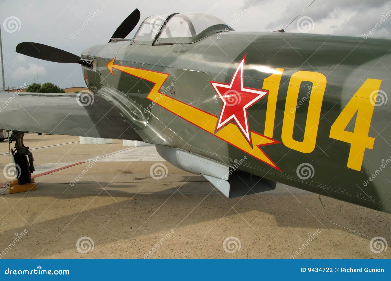 WWII Green Yak Fighter stock photo. Image of russian, plane - 9434722