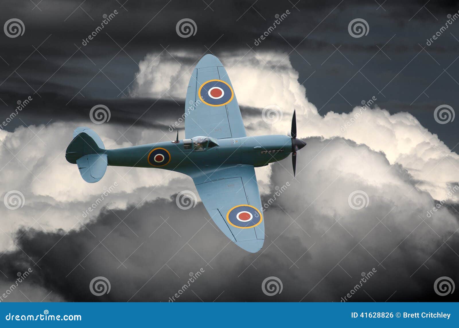 Spitfire WWII Fighter Aircraft Royalty-Free Stock Photo | CartoonDealer ...